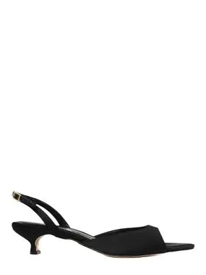 GINISSIMA Vicky Kitten-heel Sandals - Black