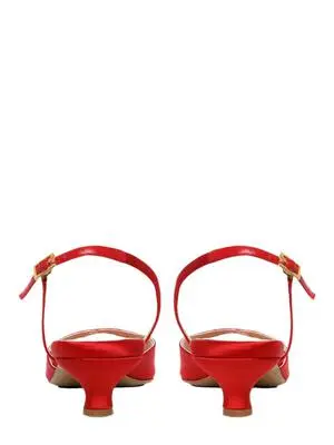 GINISSIMA GINISSIMA Vicky Peep-Toe Sandals Red