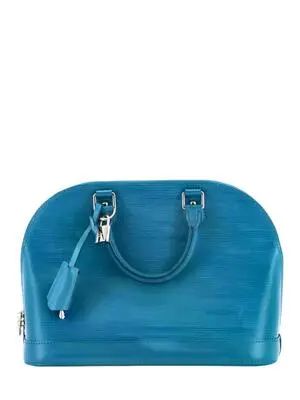 LOUIS VUITTON Alma Handbag Epi Leather Mm Satchel - Blue