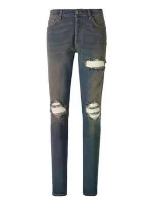 AMIRI AMIRI Distressed Ribbed-Panel Jeans