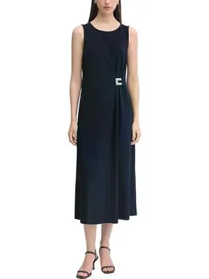 Joseph Ribkoff Buckle-detail Sleeveless Midi Dress - Blue