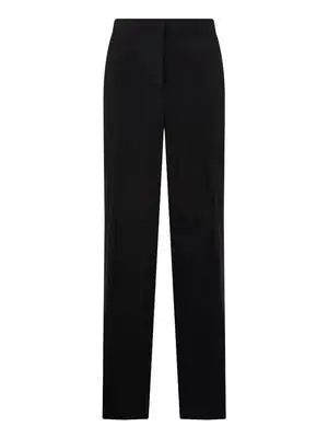 Alberta Ferretti High-waisted Straight-leg Trousers - Black