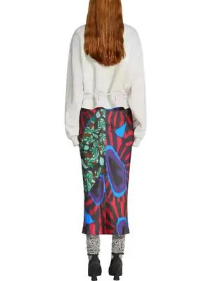 Dries Van Noten Mélange Cotton Cropped Sweatshirt - Grey