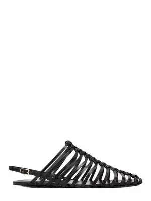 Dries Van Noten Braided Leather Sandals - Black