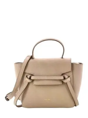 Celine Belt Bag Pico Textured Leather Shoulder Bag - Neutrals