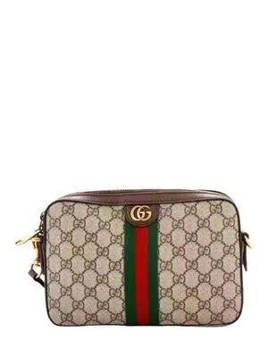 Gucci Ophidia Gg Coated Canvas Small Crossbody Bag - Brown