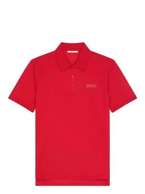 Givenchy Logo-patch Polo Shirt - Red