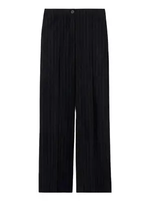 Claudie Pierlot Pinstripe-pattern Tailored Trousers - Blue