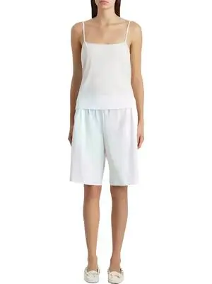Khaite Poppy Cotton Shorts - White