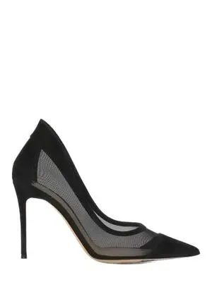 GIANVITO ROSSI Mesh-panelled Pointed-toe Pumps - Black
