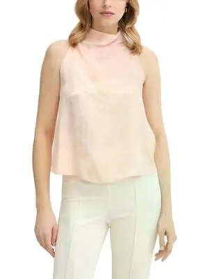 FORTE_FORTE Mock Neck Sleeveless Top - Pink
