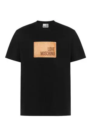 Moschino Printed Cotton Jersey T-shirt - Black