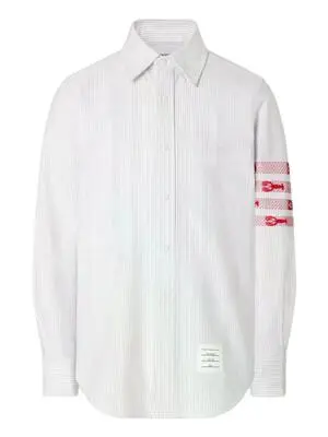 THOM BROWNE 4-bar Lobster-embroidered Shirt
