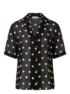 NICHOLAS Sonora Relaxed Crop Shirt - Black