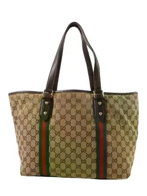 Gucci Gg Canvas Web Tote Bag - Neutrals