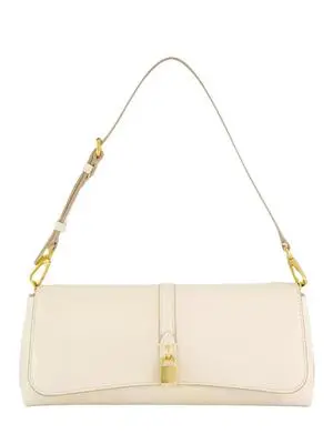 Stella McCartney Ryder Padlock Clutch Bag - Neutrals