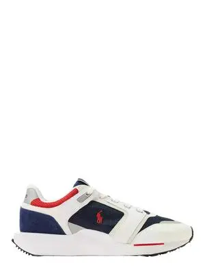 Polo Ralph Lauren Suede Panelled Leather Sneakers - White