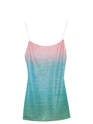 Oseree Lumière Lurex-knit Mini Dress - Blue