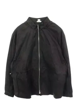Hermès Frill Zip-up Jacket - Black