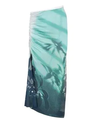 Ph5 Lina Ruched Midi Skirt - Green