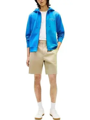 Tommy Hilfiger Zip-fastening Hoodie With Logo Print - Blue