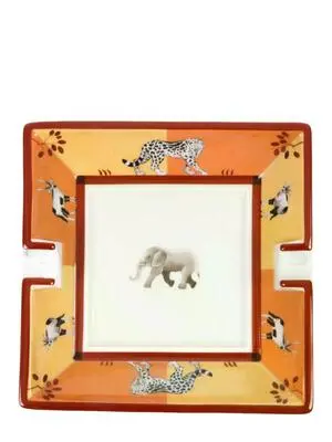 Hermès 2000s African Square Ashtrays - White