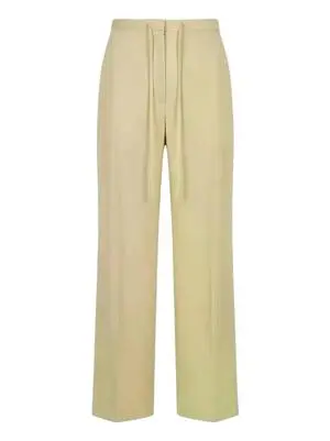 RÓHE Drawstring Virgin Wool Trousers - Neutrals