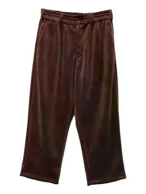Y3 Velvet Drawstring Track Pants - Red