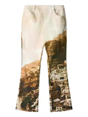 STAUD STAUD Andie Landscape-Print Trousers