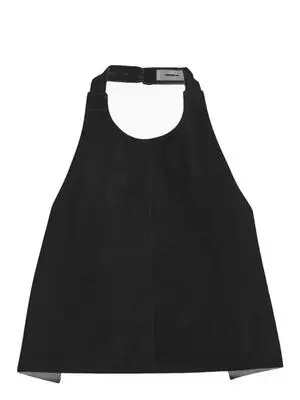 Wardrobe.NYC Draped Halterneck Top - Black