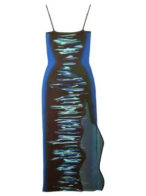 Ph5 Iris Wavy-slit Maxi Dress - Brown