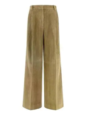 RÓHE Ted Corduroy Wide Leg Trousers - Neutrals