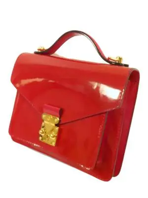 LOUIS VUITTON Monceau Vernis-leather Crossbody Bag - Red