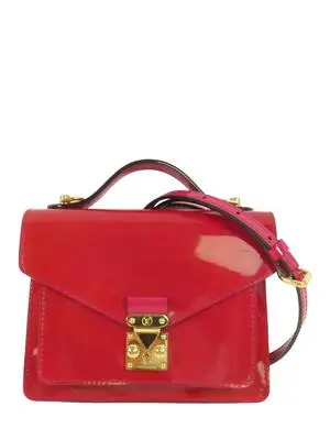 LOUIS VUITTON Louis Vuitton Monceau Vernis-Leather Crossbody Bag Red