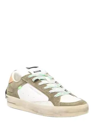 CRIME LONDON Sk8 Deluxe Panelled Leather Sneakers - Green