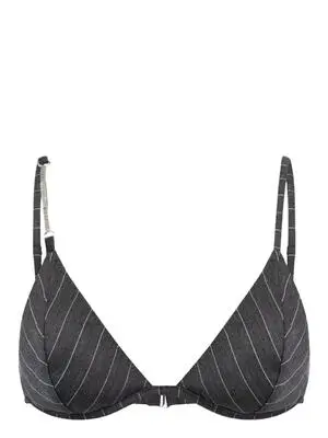 DONDUP Pinstripe-pattern Chain-link Top - Grey
