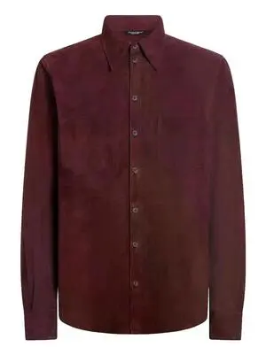 Dolce & Gabbana Martini Suede Shirt - Purple