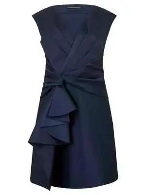 Alberta Ferretti Draped Ruffled Mini Dress - Blue