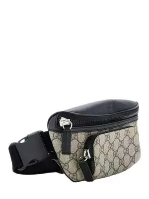 Gucci Eden Waist Bag Gg Coated Canvas Medium Belt Bag - Black