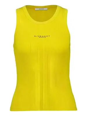 Givenchy Logo-print Ribbed Tank Top - Yellow