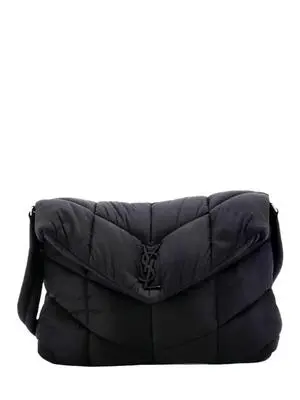 Saint Laurent Loulou Puffer Messenger Bag - Black
