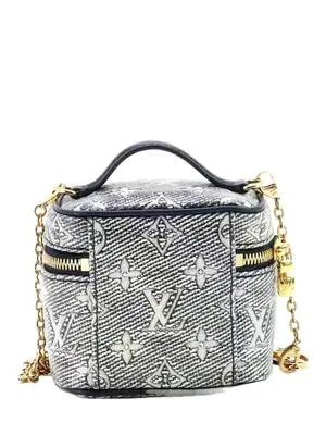 LOUIS VUITTON Vanity Case Monogram Jacquard Canvas Micro Satchel - Blue