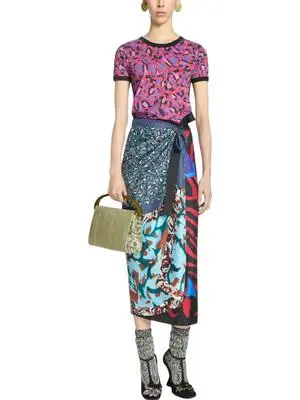 Dries Van Noten Long Wrap Scarf-skirt - Blue
