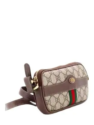 Gucci Ophidia Gg Coated Canvas Mini Crossbody Bag - Brown