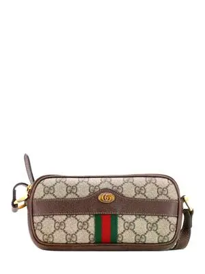 Gucci Ophidia Gg Coated Canvas Mini Crossbody Bag - Brown