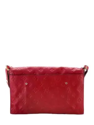 LOUIS VUITTON Monogram Empreinte Leather Shoulder Bag - Red