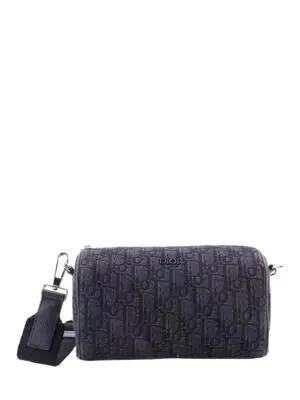 Dior Roller Messenger Bag Oblique Canvas Mini Crossbody Bag - Black