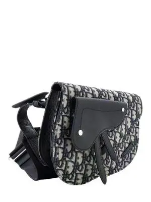 Dior Saddle Messenger Pouch Oblique Canvas Crossbody Bag - Blue