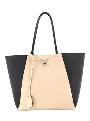 LOUIS VUITTON Lockme Cabas Leather Tote Bag - Black