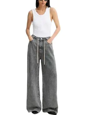 Munthe Ribbed Button-front Sleeveless Top - White